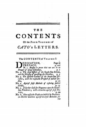 Cato’s Letters (1737 ed.), vol. 1 - Online Library of Liberty